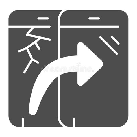 Replacement Touch Screen Thin Line Icon Pcrepair Concept Broken New Screen Vector Sign On