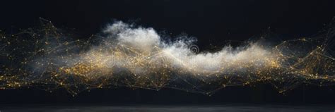 A Conceptual Representation Of A Cloud Formation With Thin Lines Radiating Outward Symbolizing