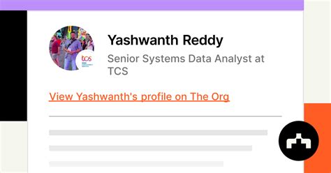 Yashwanth Reddy Senior Systems Data Analyst At Tcs The Org