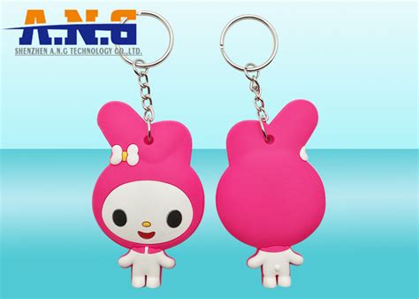 High Frequency Cartoon Rfid Key Fob Soft Pvc Rfid Keychain Security