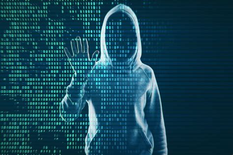 Premium Photo Hacker Using Creative Digital Binary Code Dots Hologram