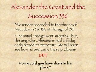 Alexander The Great And The Succession 336 Ppt