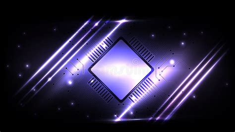 Abstract Computer Microprocessor Circuit Board Background Stock