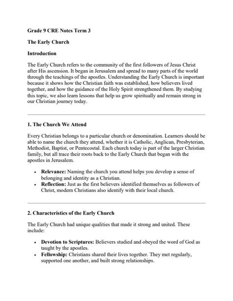Grade 9 Cre Notes Term 3 18877