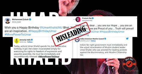 Umar Khalid A True Inspiration Fact Check