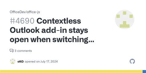 Contextless Outlook Add In Stays Open When Switching From Mail To A Module Extension Add In In