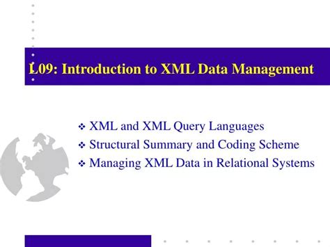 Ppt L09 Introduction To Xml Data Management Powerpoint Presentation Id4637970