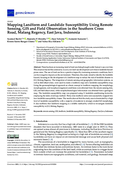 mapping landform and landslide susceptibility using remote sensing gis