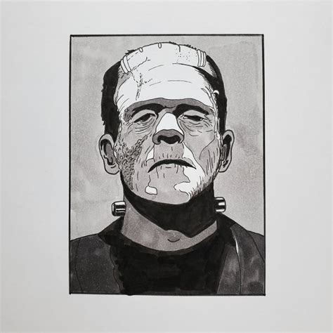 Frankenstein Original Art Wesley Griffith Shop