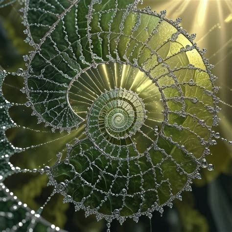 Fibonacci Web Infinite Fractal Web Illuminated By Divine L
