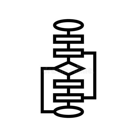 Genetic Algorithm Line Icon Vector Illustration Stock Vector