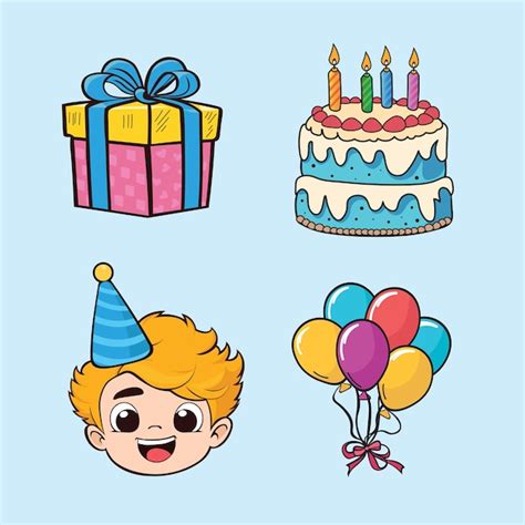 Images De Stickers Anniversaire Garcon Téléchargement Gratuit Sur Freepik