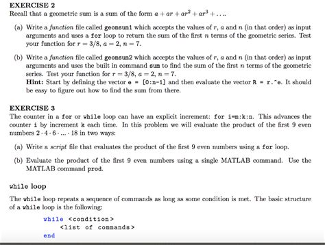 Solved Exercise 2 Recall That A Geometric Sum Is A Sum Of