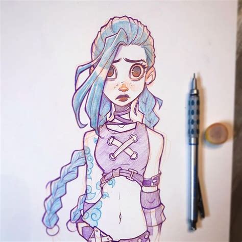Chrissie Zullo On Instagram Quick Jinx Jinx Arcane Leagueoflegends Art Character Art
