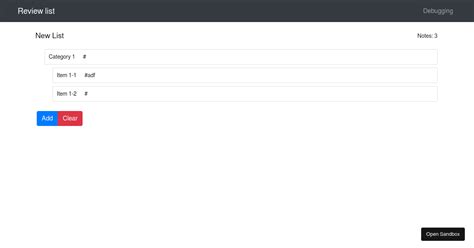Vue List Codesandbox
