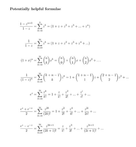 Solved 4 3 Write The Generating Function For The Number