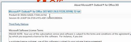 Outlook Version Numb Lockqunlimited