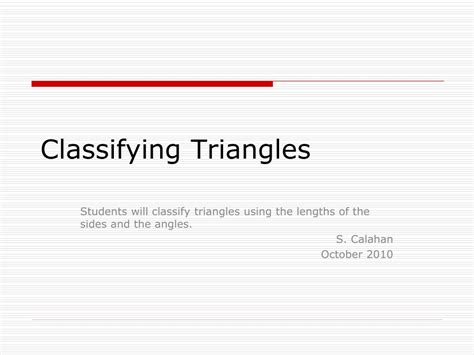 PPT Classifying Triangles PowerPoint Presentation Free Download ID 1982554