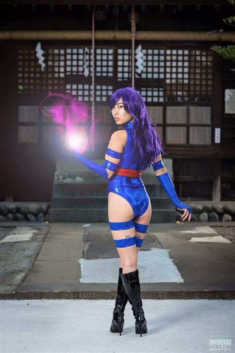 Psylocke Costume In Glittering Metallic Mystique Spandex By Suzi Fox