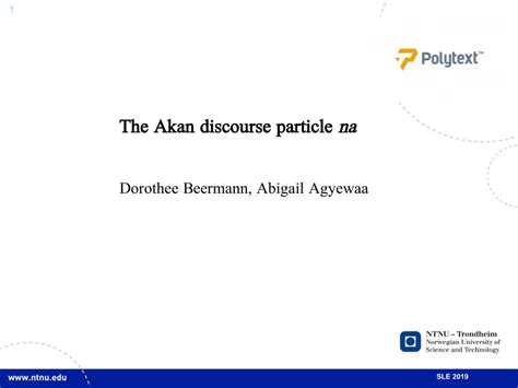 pdf the akan discourse particle na