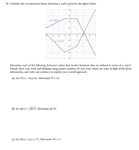 Solved 10 Consider The Two Piecewise Linear Functions G And