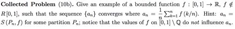 solved collected problem 10b give an example of a bounded