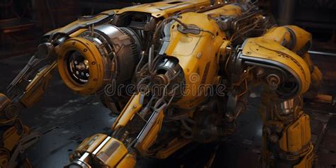 Robotics Automation Drones Autonomous Vehicles Industrial One Generative Ai Stock Illustration