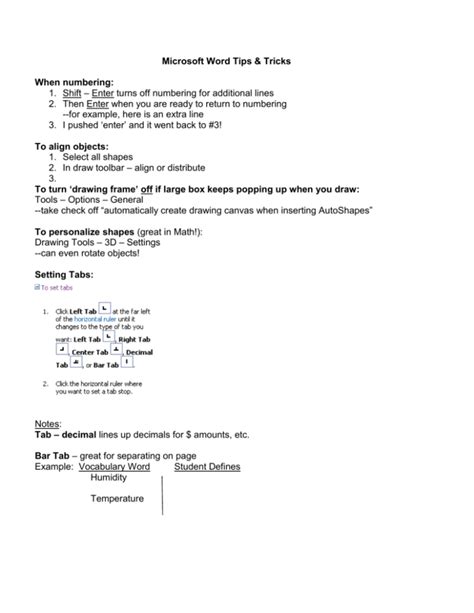 microsoft word tips and tricks