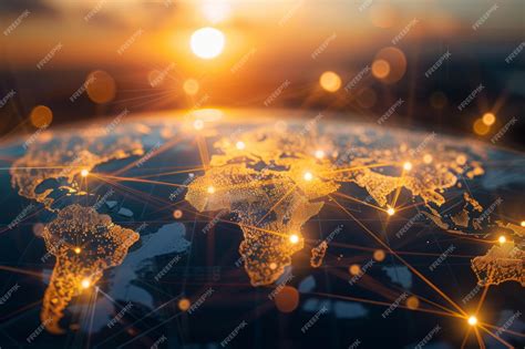 premium photo global connectivity mapping digital communication in the modern age