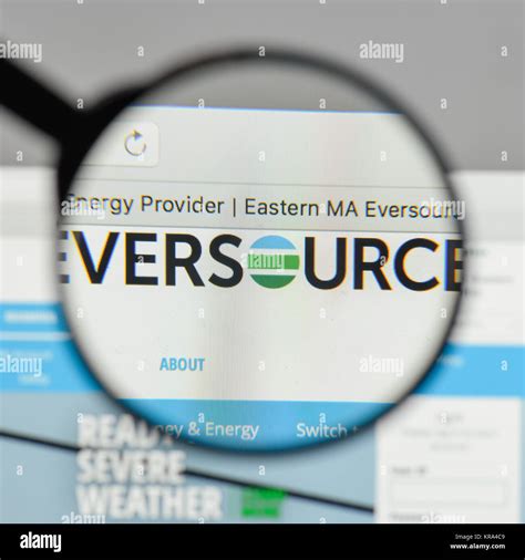 Milan Italy August 10 2017 Eversource Energy Logo On The Website