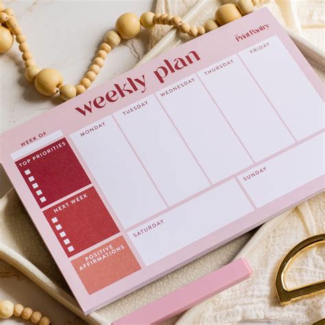 Agenda Notepad Bundle The Print Pantry Weekly Planner Notepad Note