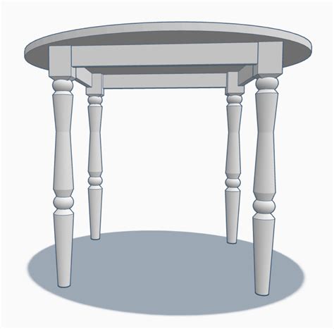 Barbie Doll Round Table 1 6 Scale By Eldarhan Download Free Stl Model