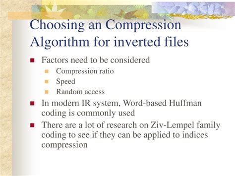 Ppt An Overview Of Different Compression Algorithms Powerpoint