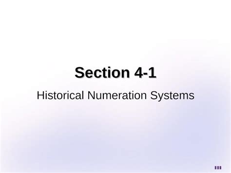 ppt section 4 1 historical numeration systems chapter 4 numeration
