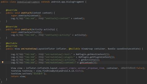 android app dialogfragment获取宿主和插件context为null · issue 680 · qihoo360
