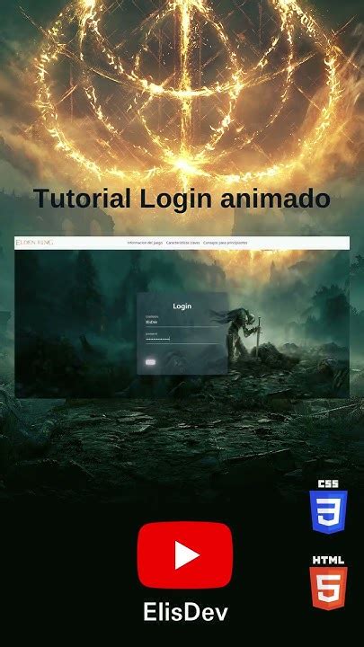 Tutorial 08 Formulario Animado Html Css Elistutorial Youtube