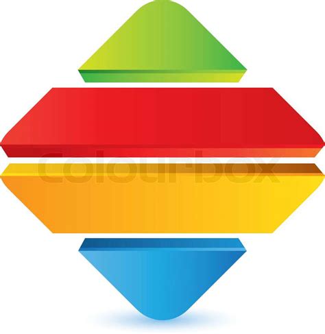 Colorful Rectangular Diagram Colourbox