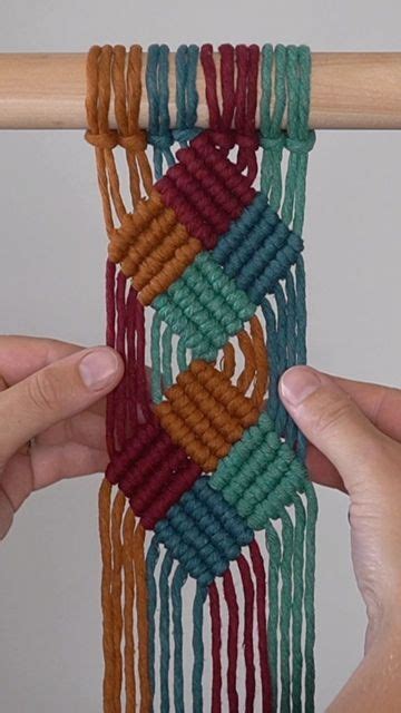 macrame art supplies and education on instagram colour block pattern extended 😍 after posting