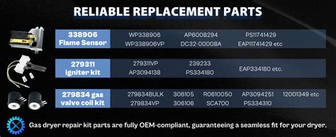 【upgraded Durable】gas Dryer Repair Kit 279311 Igniter