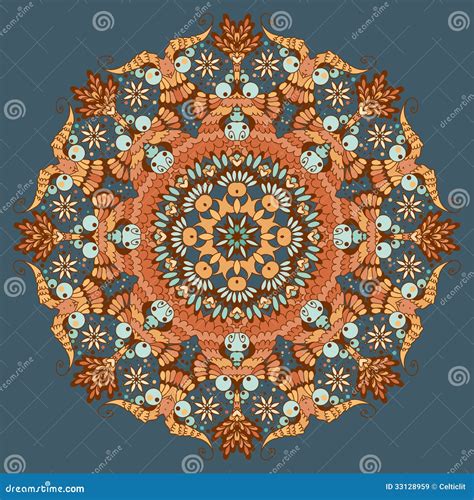 Ornamental Round Abstract Pattern Stock Vector Illustration Of Ornamental Vector 33128959