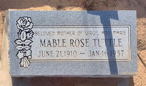 Mable Rose Tuttle 1910 1937 Find A Grave Memorial