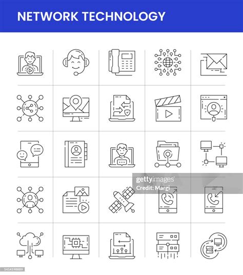 Network Technology Editable Stroke Line Icons High Res Vector Graphic