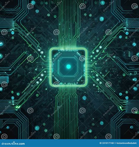 a computer circuit board with a cpu chip on it computer graphics