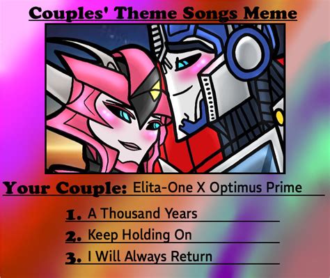 Elita One X Optimus Prime Couple Theme Song By Melspyrose On Deviantart