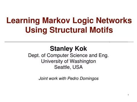 Ppt Learning Markov Logic Networks Using Structural Motifs Powerpoint