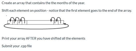 Solved Create An Array That Contains The The Months Of The