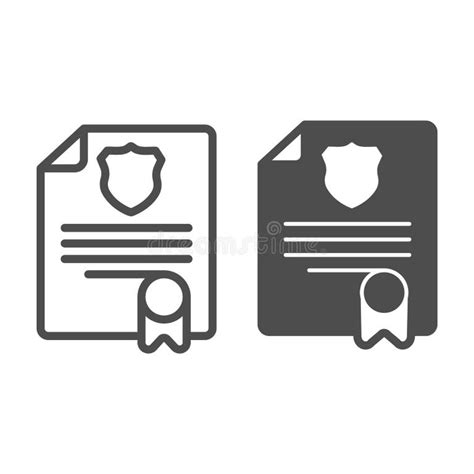 Arrest Order Document Line And Solid Icon Law Enforcement Concept