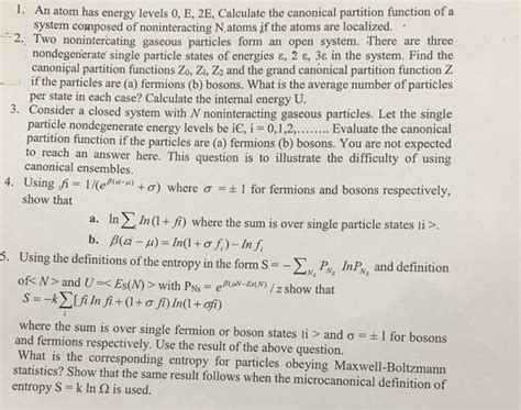 Solved An Atom Has Energy Levels E E Calculate The Chegg