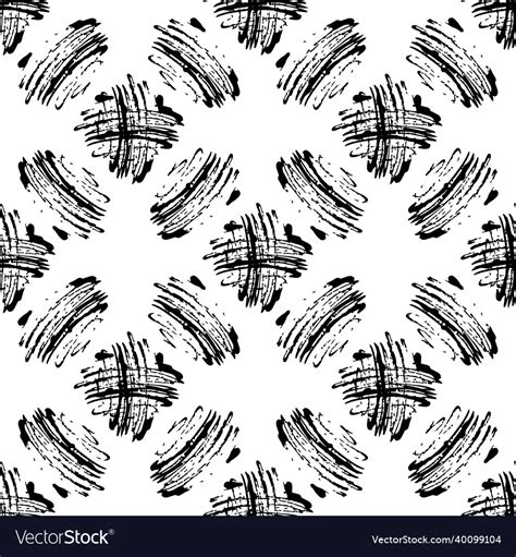 Cross Brush Seamless Pattern Grange Royalty Free Vector