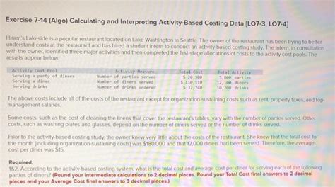 Solved Exercise 7 14 Algo Calculating And Interpreting